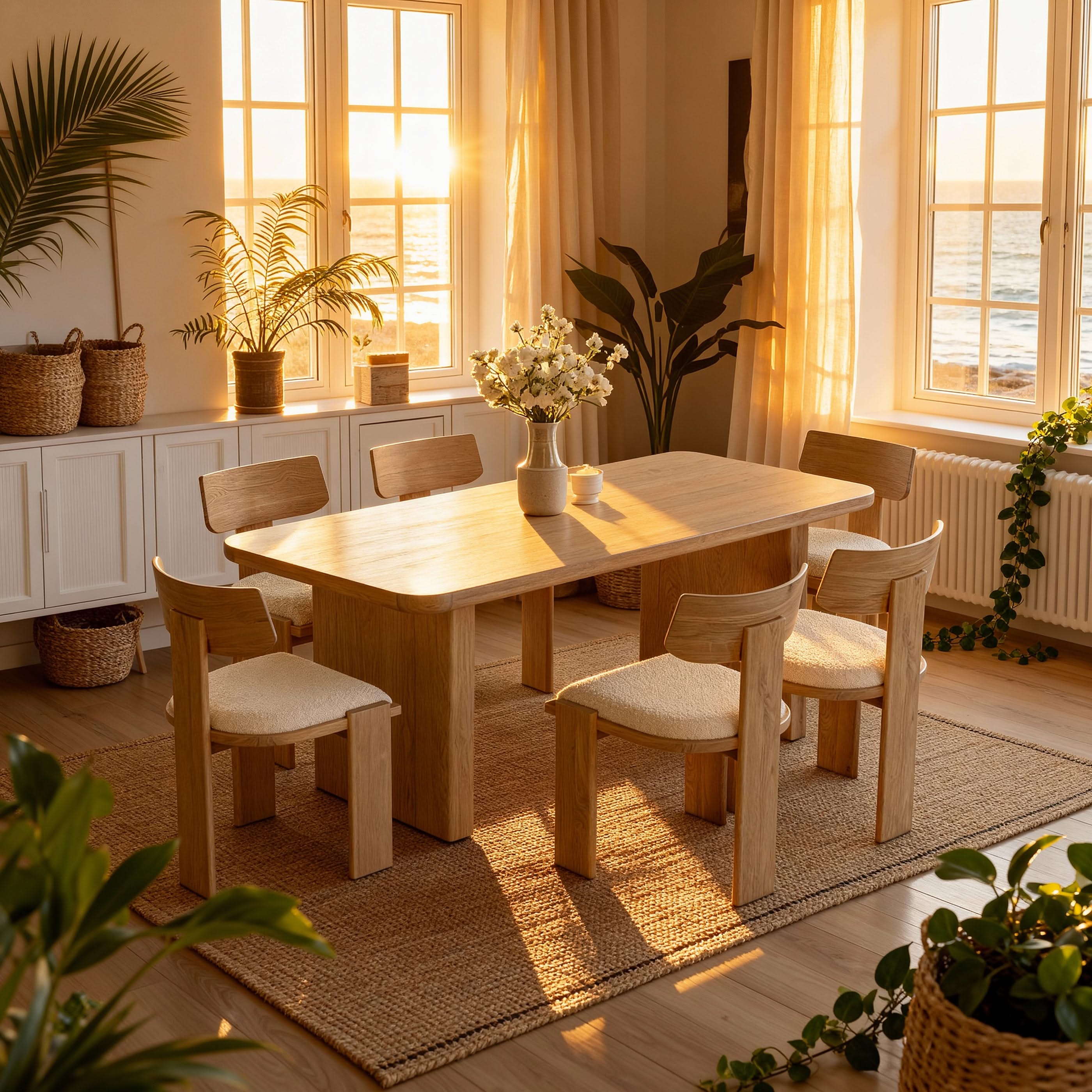Liverpool Dining Table 190cm (Natural) | Solid Pine | Natural | Cedora ...